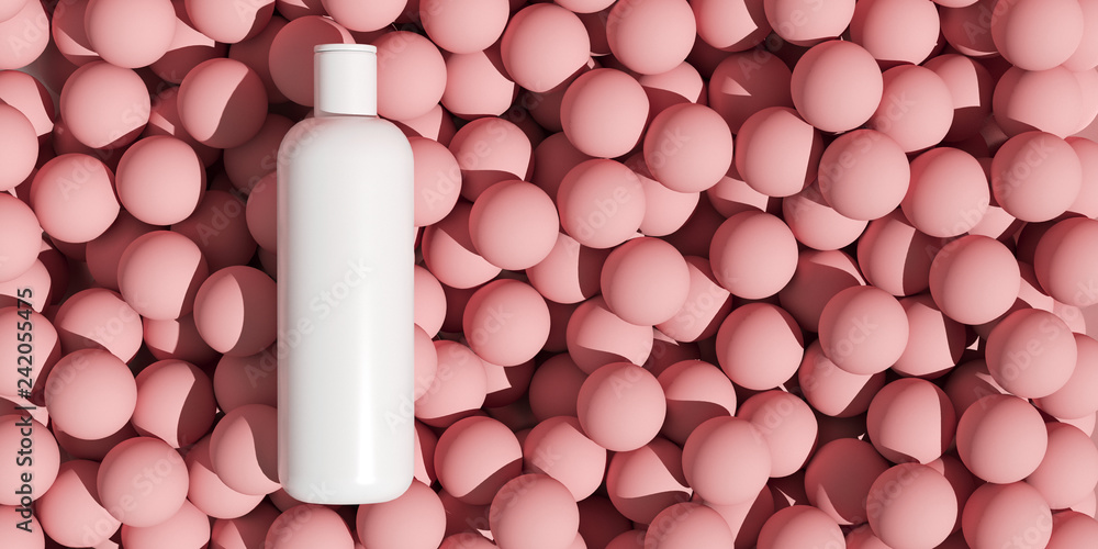 Design of natural cosmetic cream , serum, skincare blank bottle ...