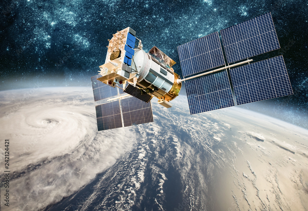 Space Satellite Monitoring From Earth Orbit Weather From Space