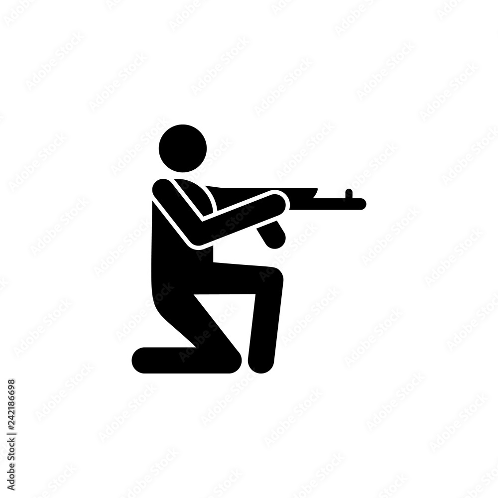 soldier, gun, shooting icon. Can be used for web, logo, mobile app, UI ...