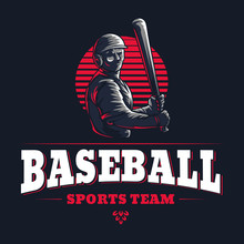 Vintage Baseball Hitter Logo Free Stock Photo - Public Domain Pictures