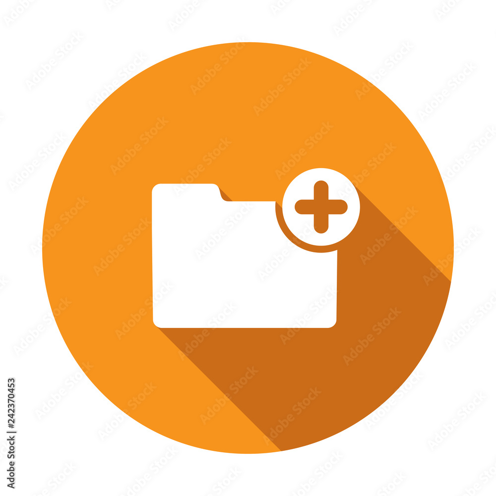 New Folder File Add Attach Create Folder Make New Plus Icon Vector