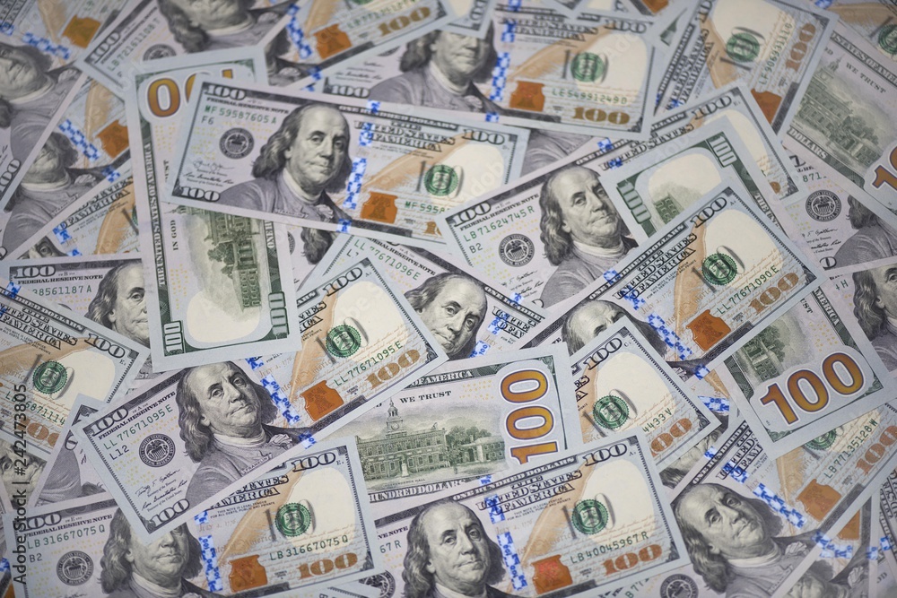 New 100 US Dollars banknotes Stock Photo | Adobe Stock