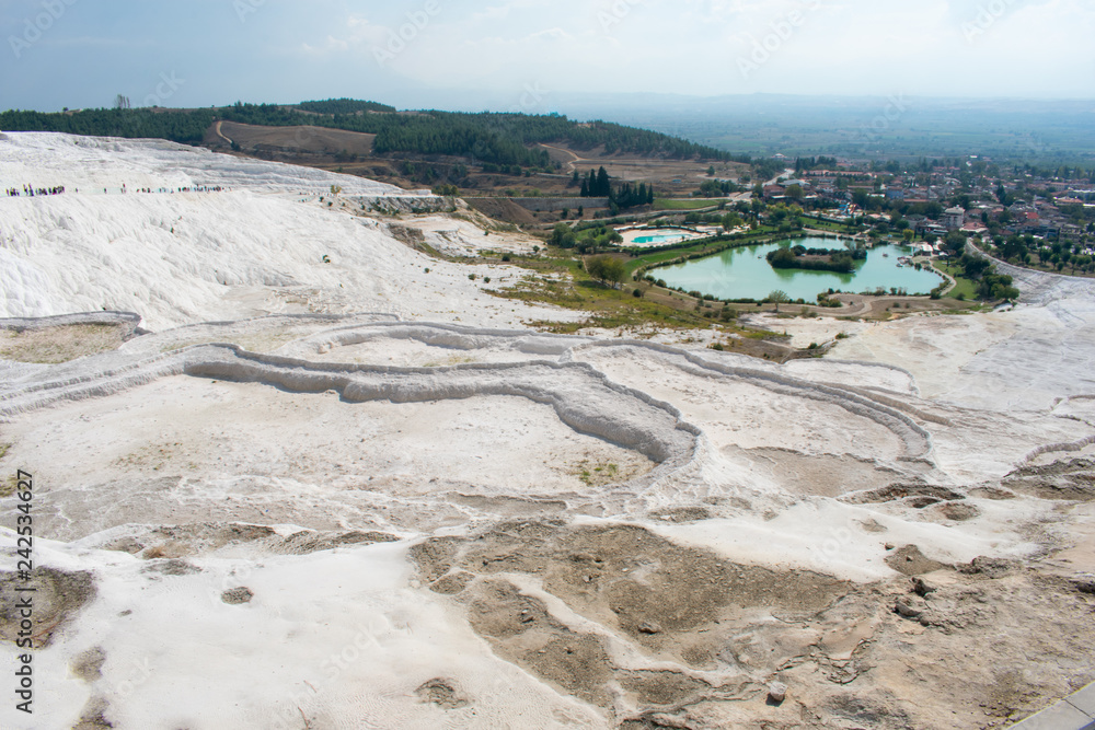 Thermal Pools in Pamukkale set on massive travertine terraces most ...
