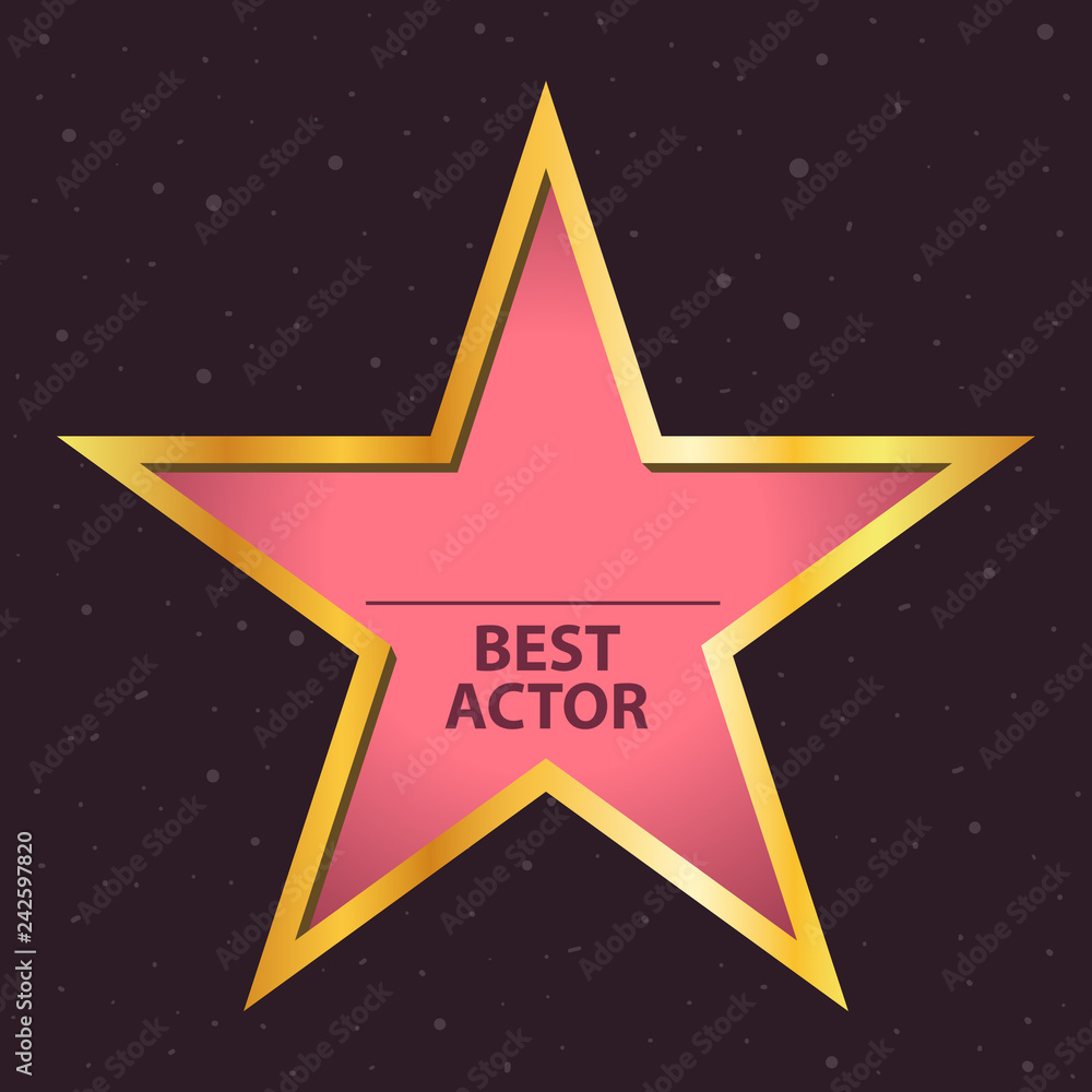 Best Actor Famous People Star Symbol Stock Vector | Adobe Stock