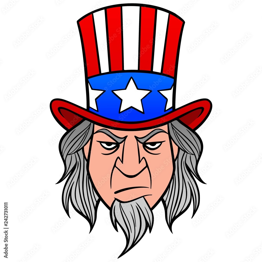 Cartoon Uncle Sam Profile
