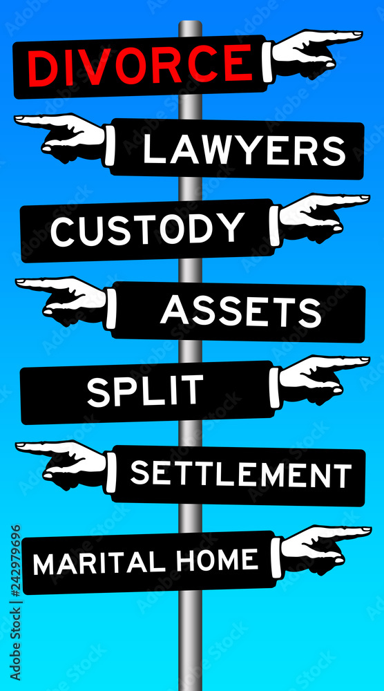 Divorce sign Stock Illustration | Adobe Stock