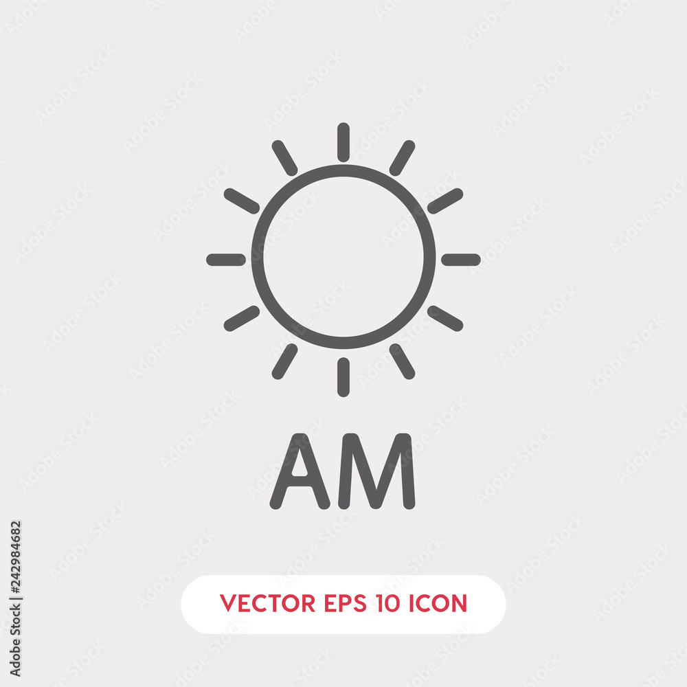 am icon. am vector symbol. Linear style sign for mobile concept and web ...