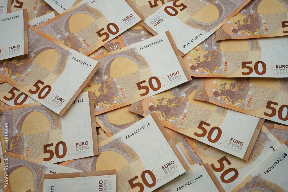 50 euro notes background Stock Photo | Adobe Stock