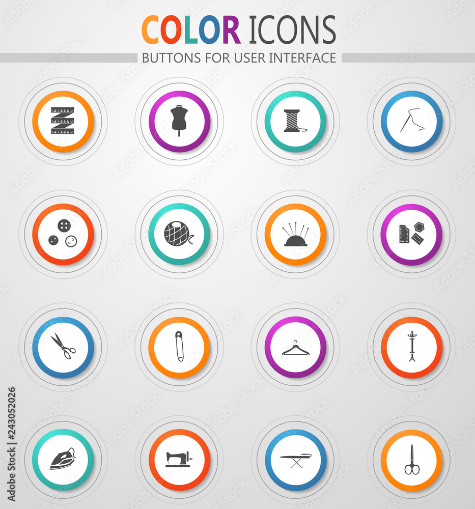 tailoring vector icons Stock Vector | Adobe Stock