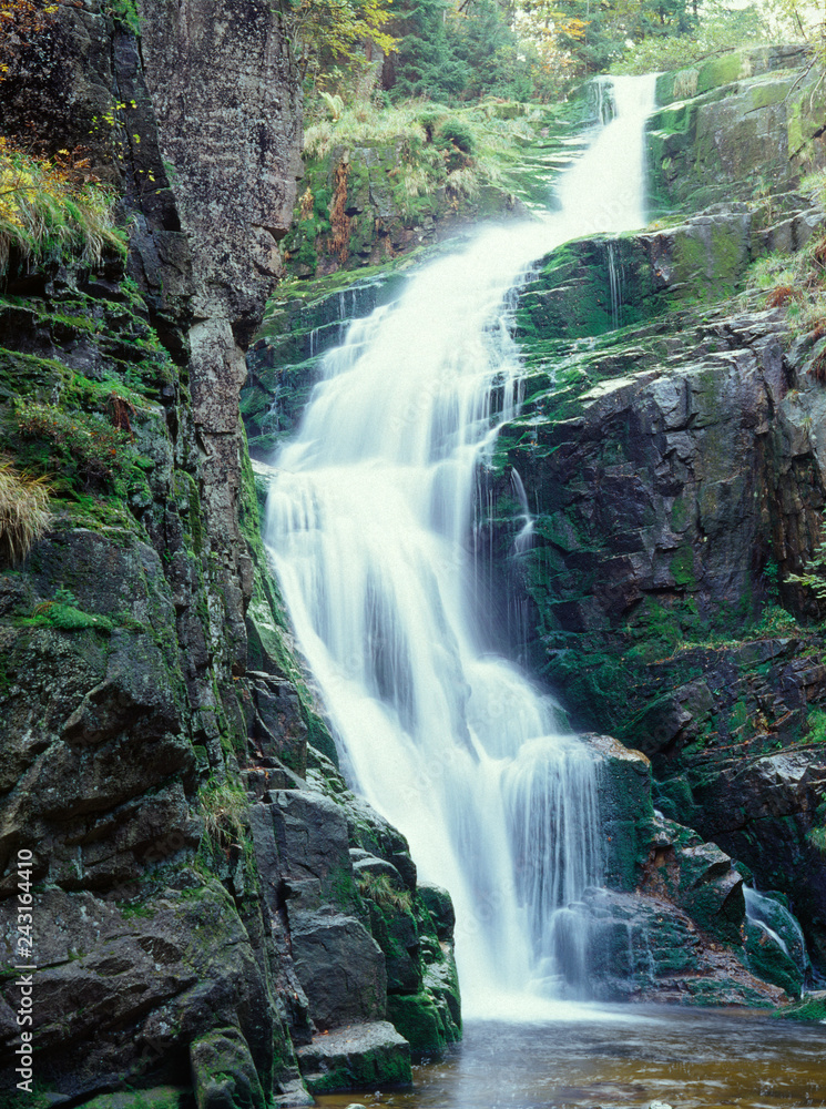 Kamienczyk waterfall (Wodospad Kamienczyka) near Szklarska Poreba ...