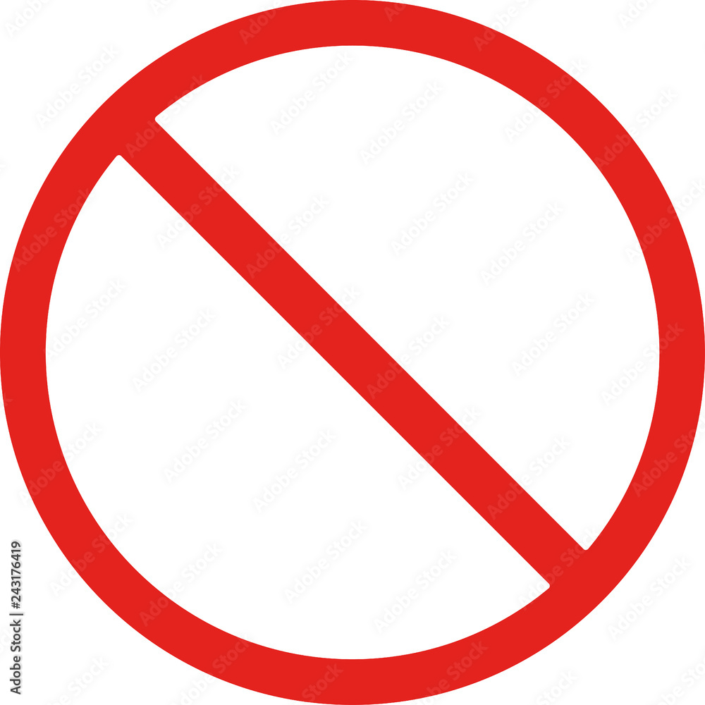 Red sign not allowed Stock Illustration | Adobe Stock