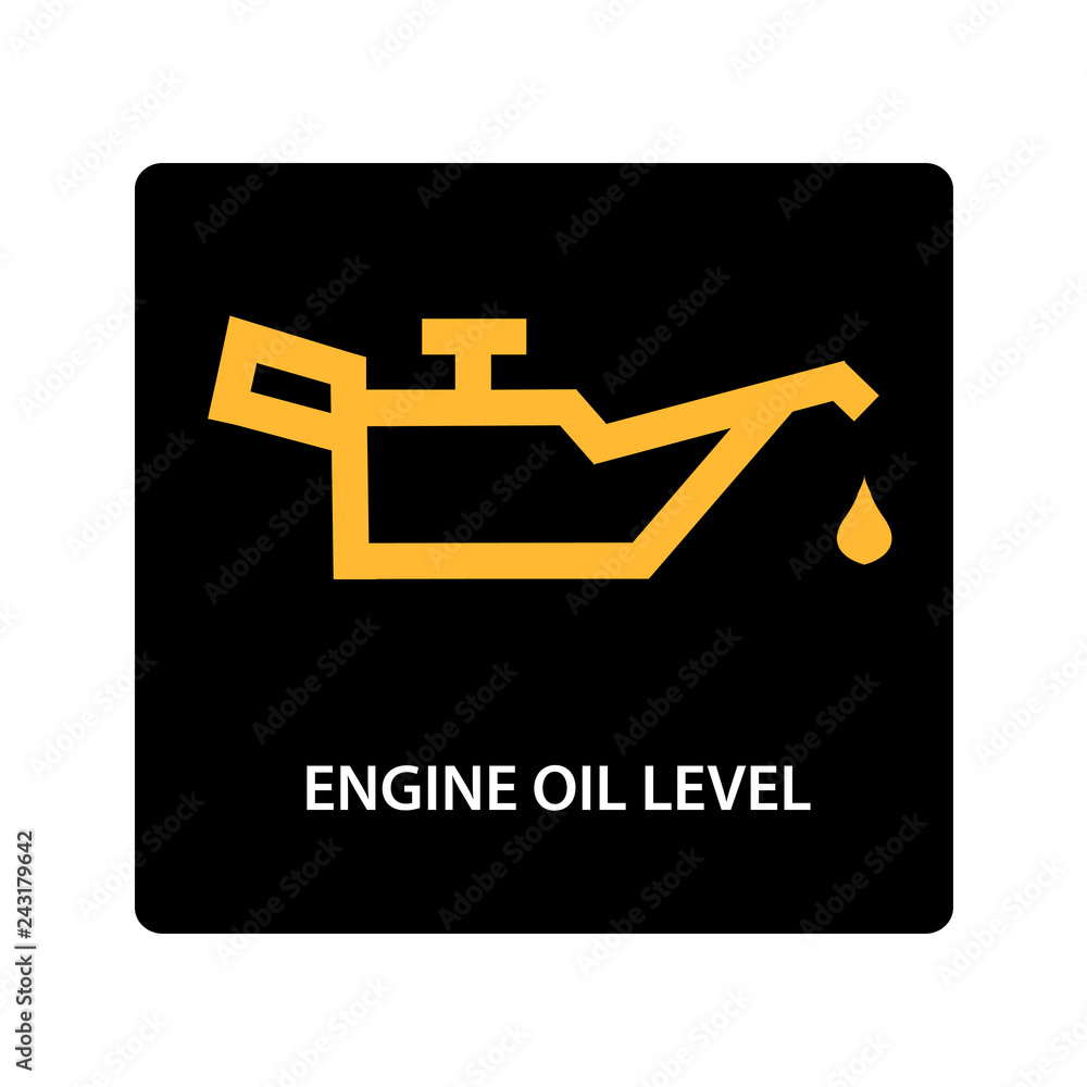 warning dashboard car icon, engine oil level Stock Vector | Adobe Stock