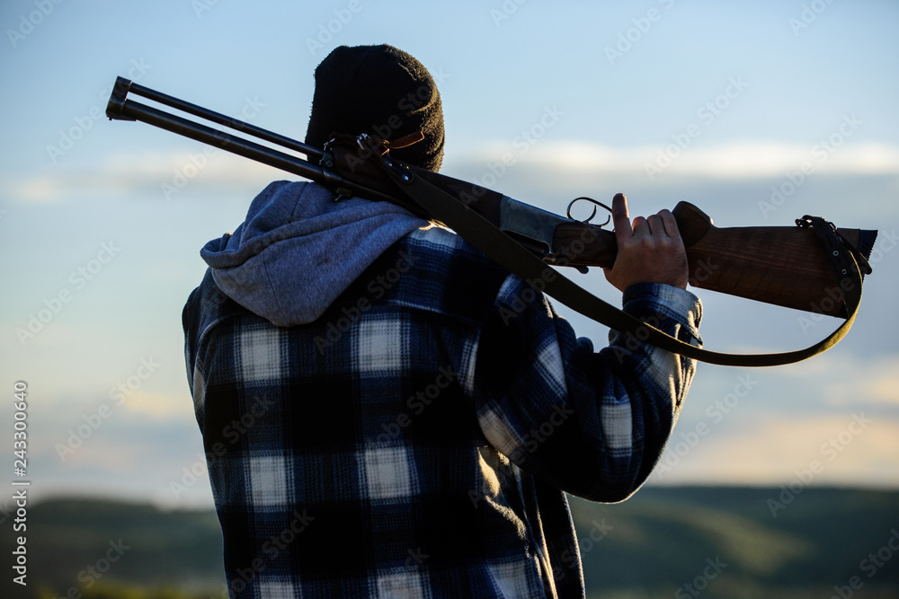 Hunting masculine hobby leisure concept. Brutality and masculinity ...