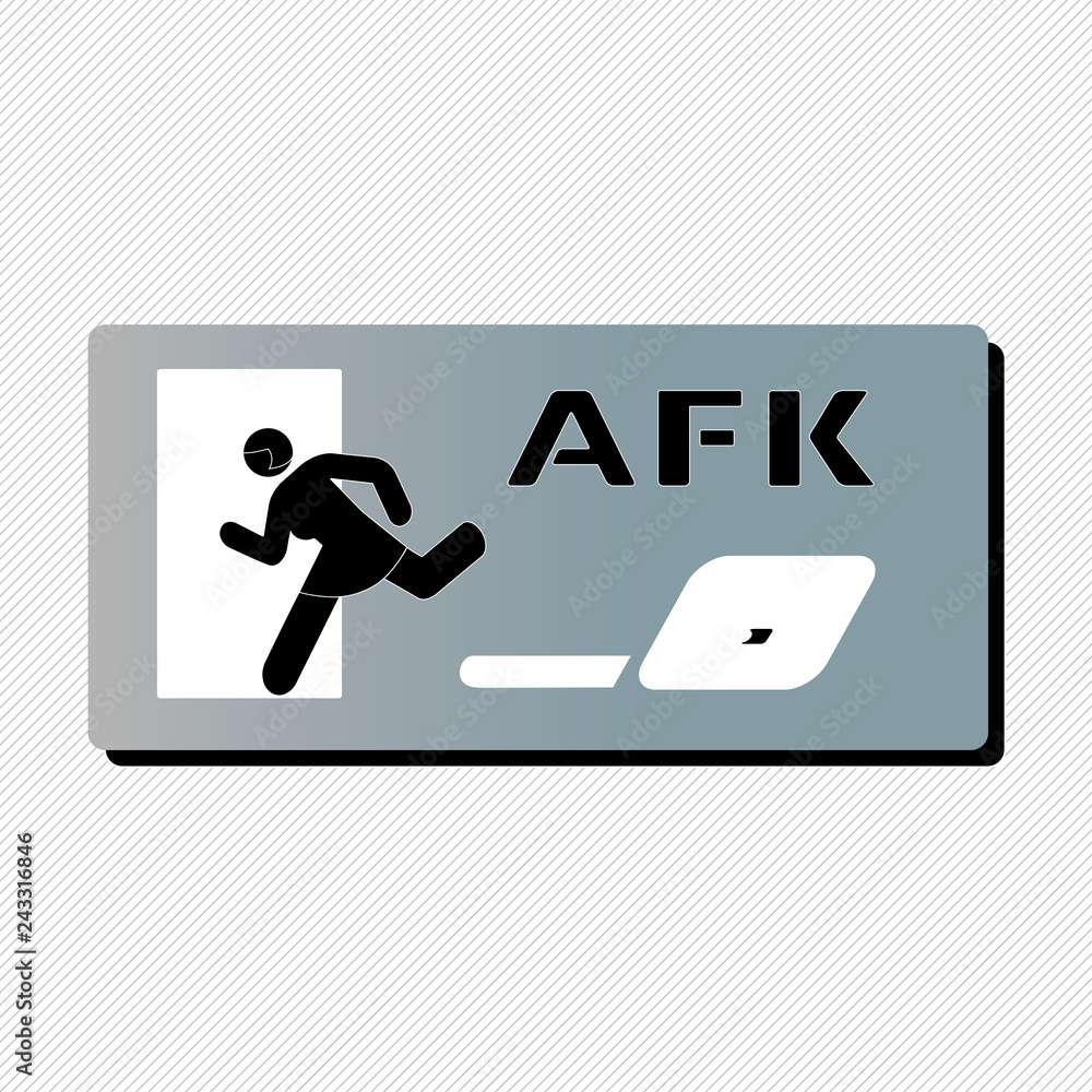 Simple grey rounded corners rectangle Status Icon Away From Keyboard ...
