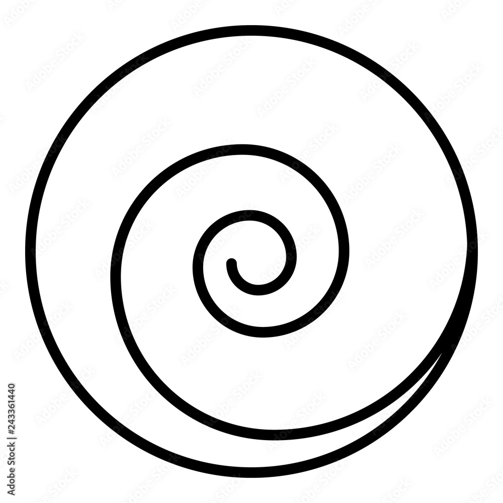 Circle spiral icon. Outline circle spiral vector icon for web design ...