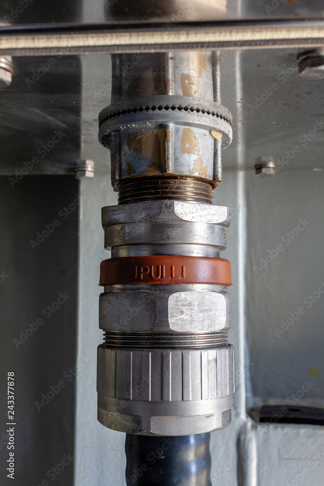 Electrical wires or cables are connected to junction box by using the ...