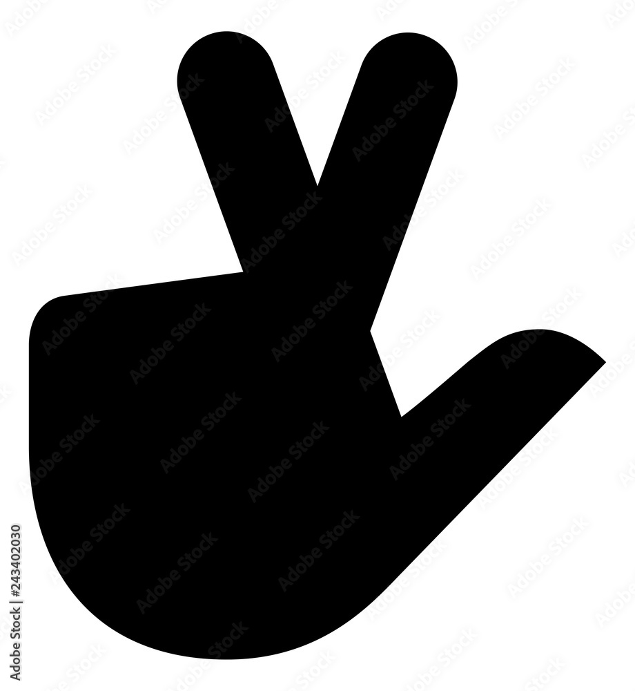 Hand Fingers Crossed Vector Icon Stock Vector | Adobe Stock