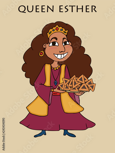 queen esther cartoon portrait - Buy this stock vector and explore ...