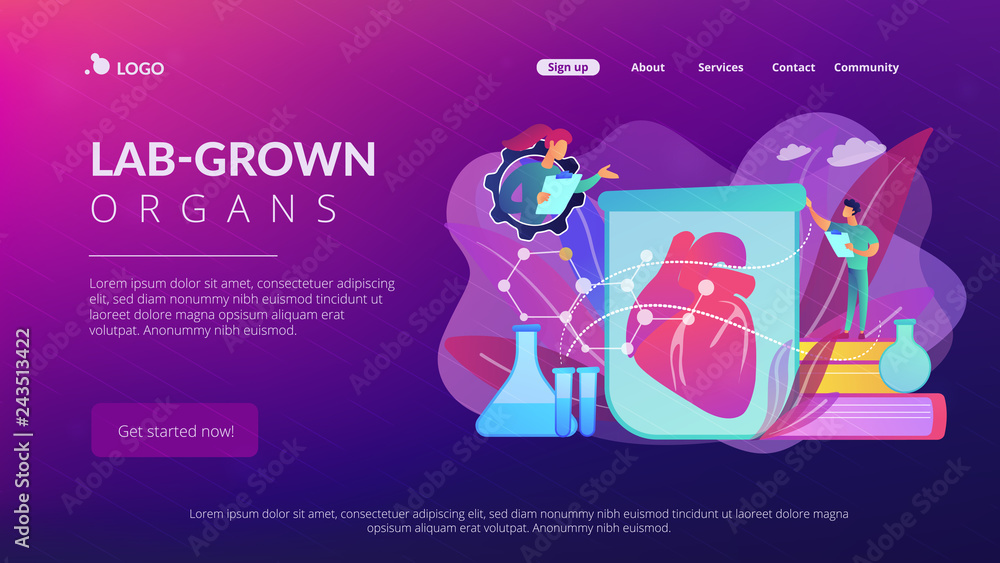 Scientists growing big heart in test tube in laboratory. Lab-grown ...