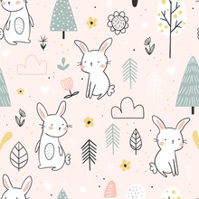 Easter Bunny Wallpaper Pattern Free Stock Photo - Public Domain Pictures