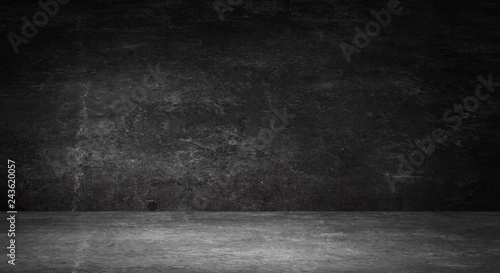Empty black studio room. Dark background. Abstract dark empty studio ...