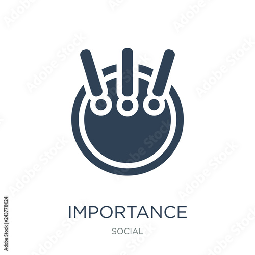 importance icon vector on white background, importance trendy filled ...