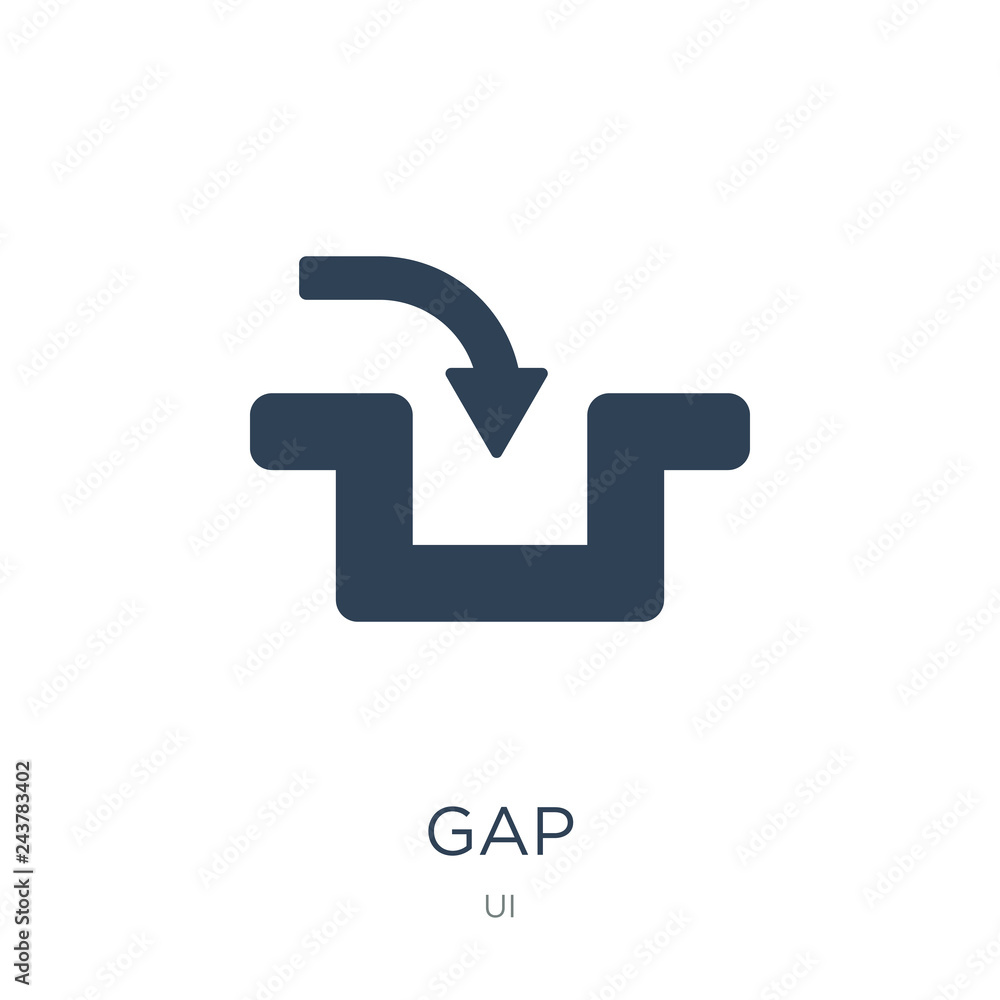 เวกเตอร์ Stock gap icon vector on white background, gap trendy filled ...