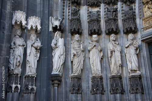 medieval statues in Cologne Cathedral, Koln,Germany,2017 Stock Photo ...