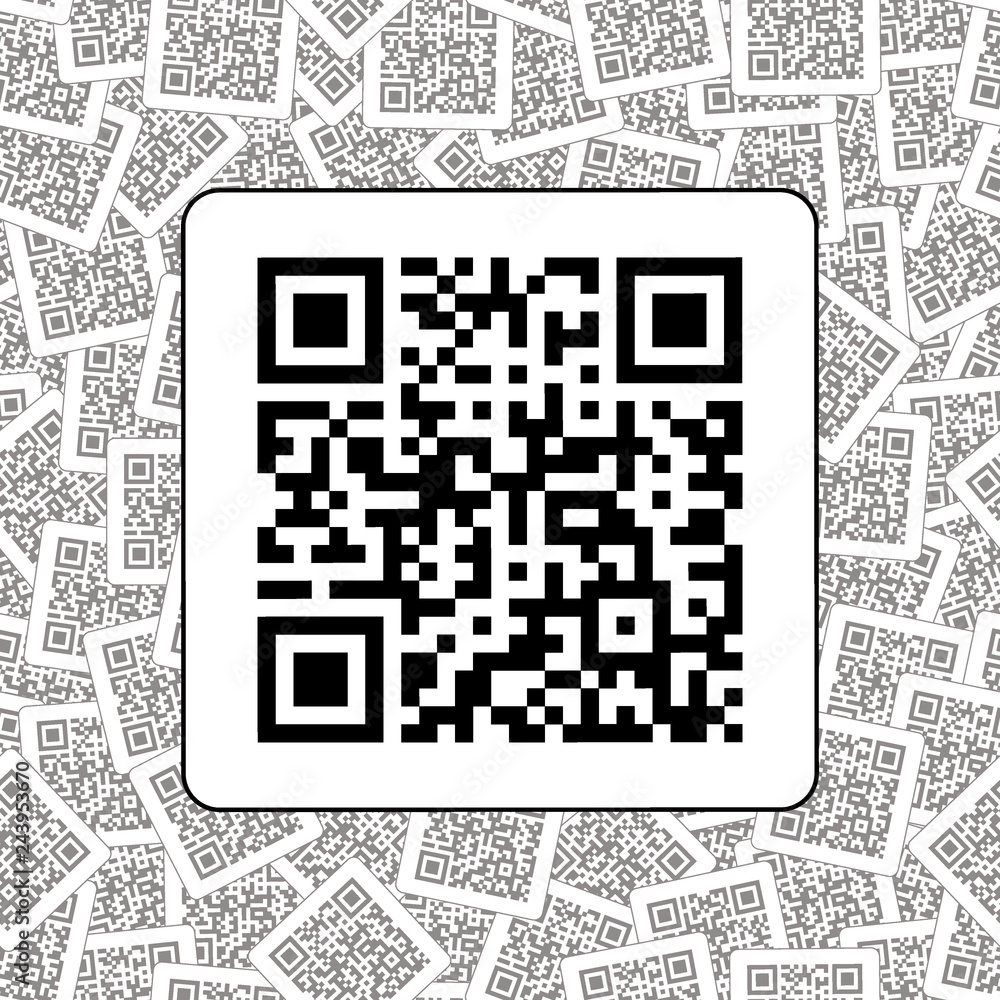 Qr code on the qr codes background Stock Vector | Adobe Stock