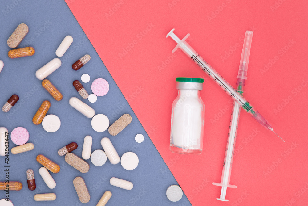 Medical Or Pharmaceutical Preparations: Assorted Colorful Tablets ...