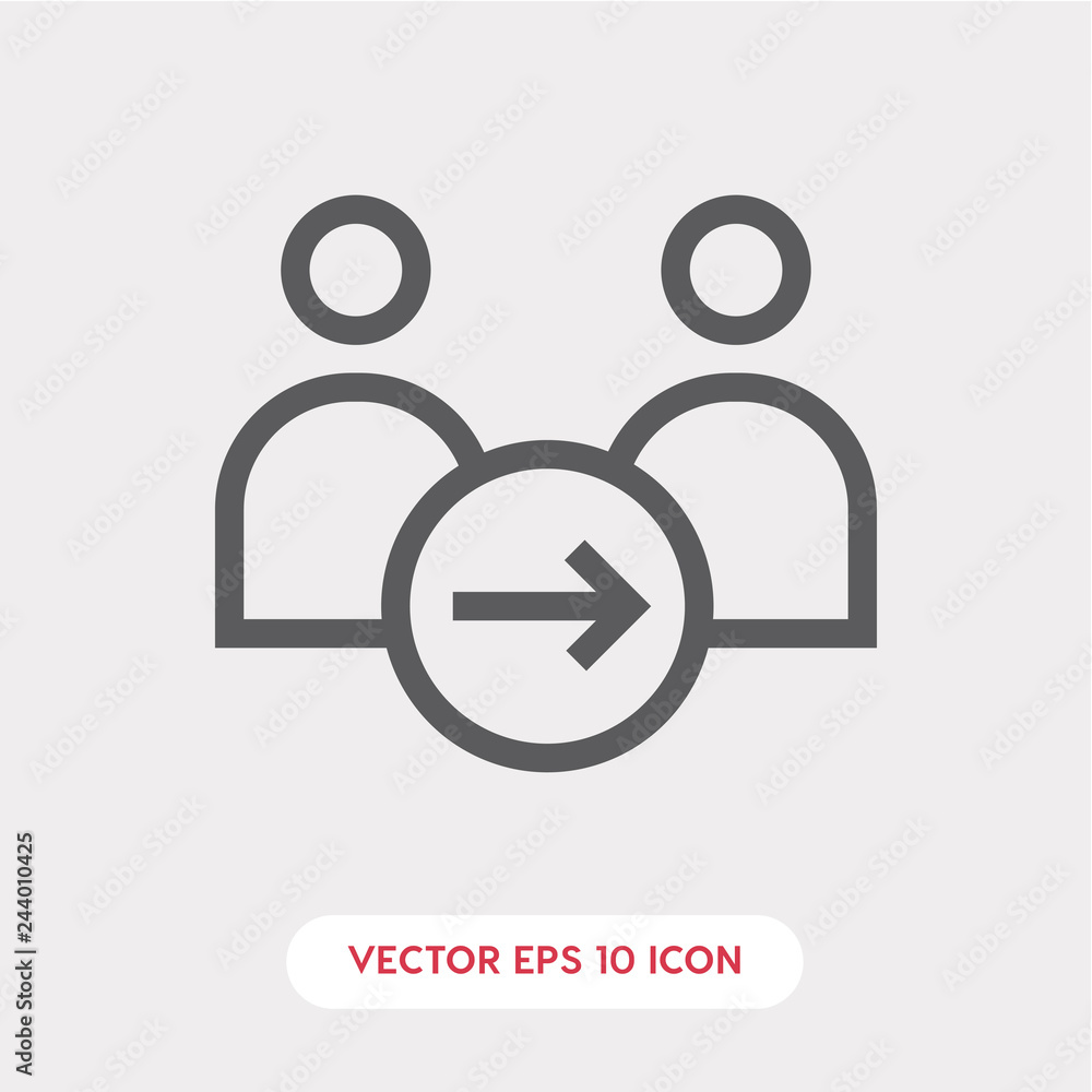 Mentor system icon. Mentor icon vector. Linear style sign for mobile ...
