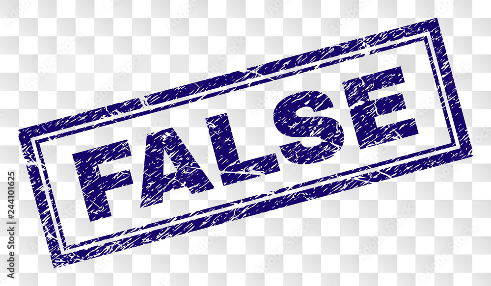 FALSE stamp seal print with rubber print style and double framed ...