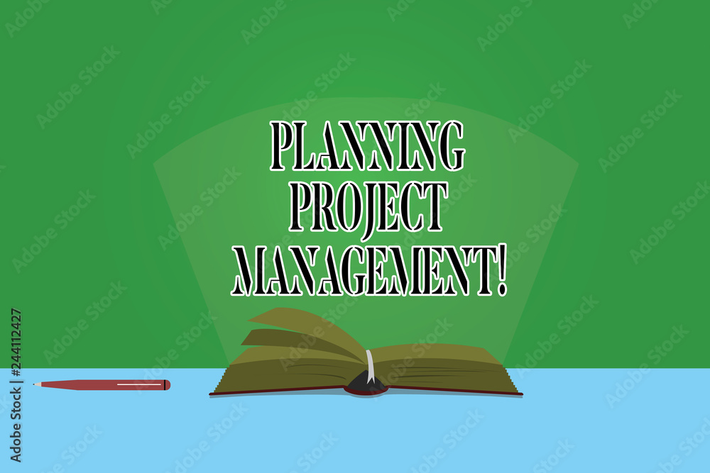 Text sign showing Planning Project Management. Conceptual photo use of ...