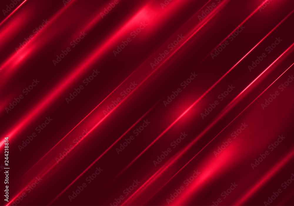 Abstract Red Background. Vector Ruby Texture with Shiny Stripes. Stock ...