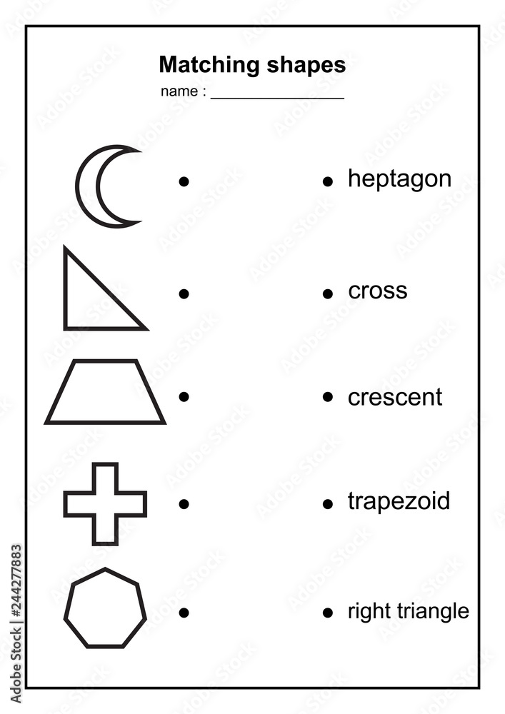 geometry shape matching game. educational geometric shapes game ...