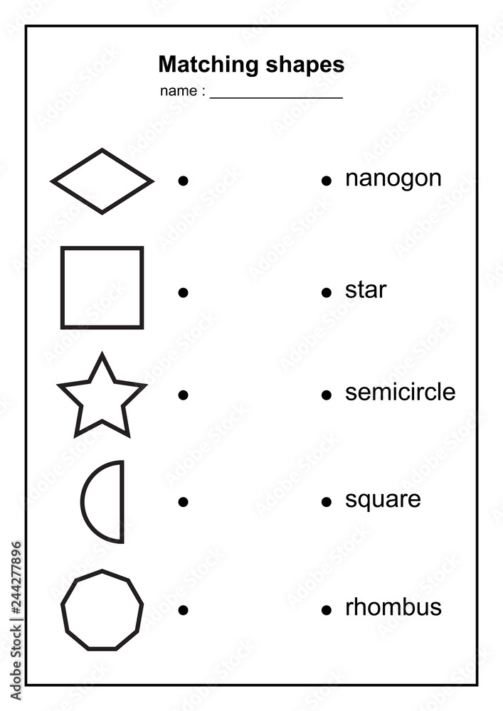 geometry shape matching game. educational geometric shapes game ...