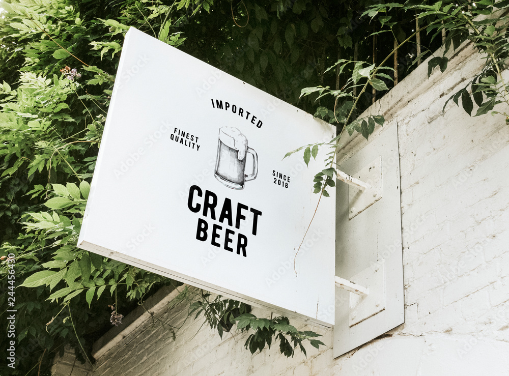 Imported craft beer board mockup Stock Photo | Adobe Stock