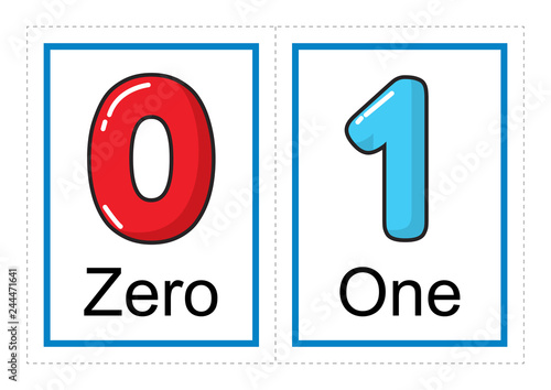 Printable flash card collection for numbers and their names for ...