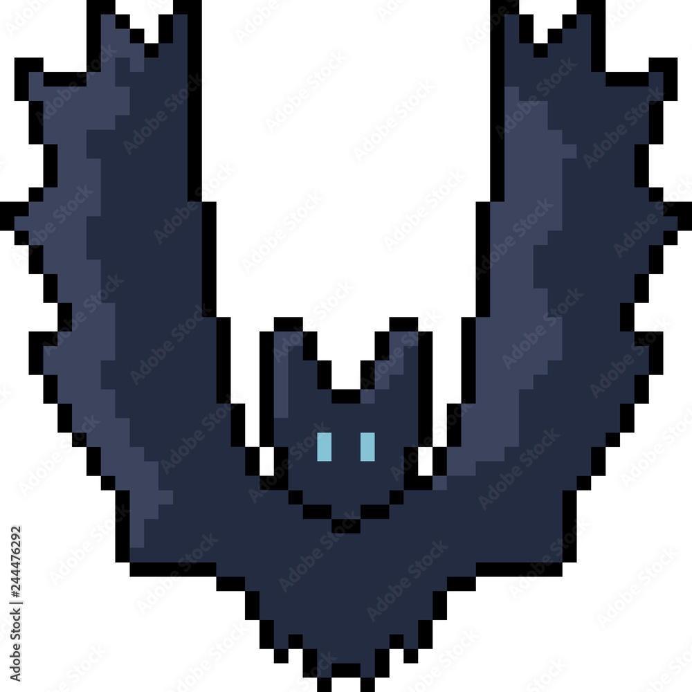 vector pixel art bat dark Stock Vector | Adobe Stock