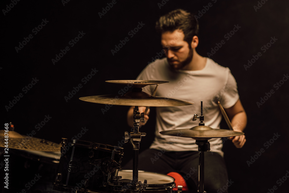 professional drummer details Stock Photo | Adobe Stock