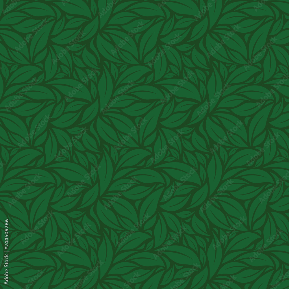 green leaves vector pattern Stock Vector | Adobe Stock