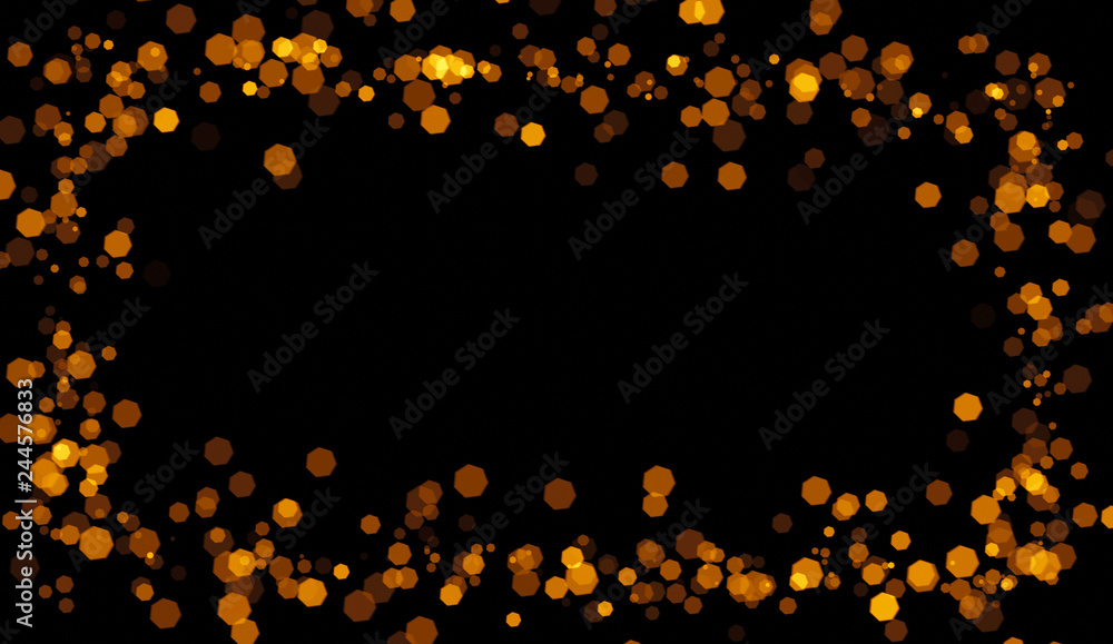 Colorful bokeh border. Frame glitter lights for background Stock ...
