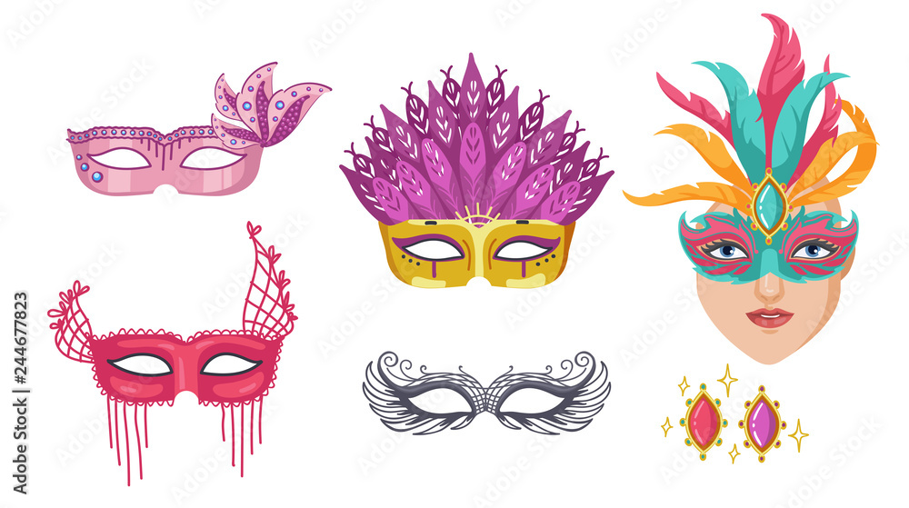 carnival mask Mask for celebration. Venetian style painted carnival ...