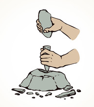 Cave Man Chiseling Free Stock Photo - Public Domain Pictures