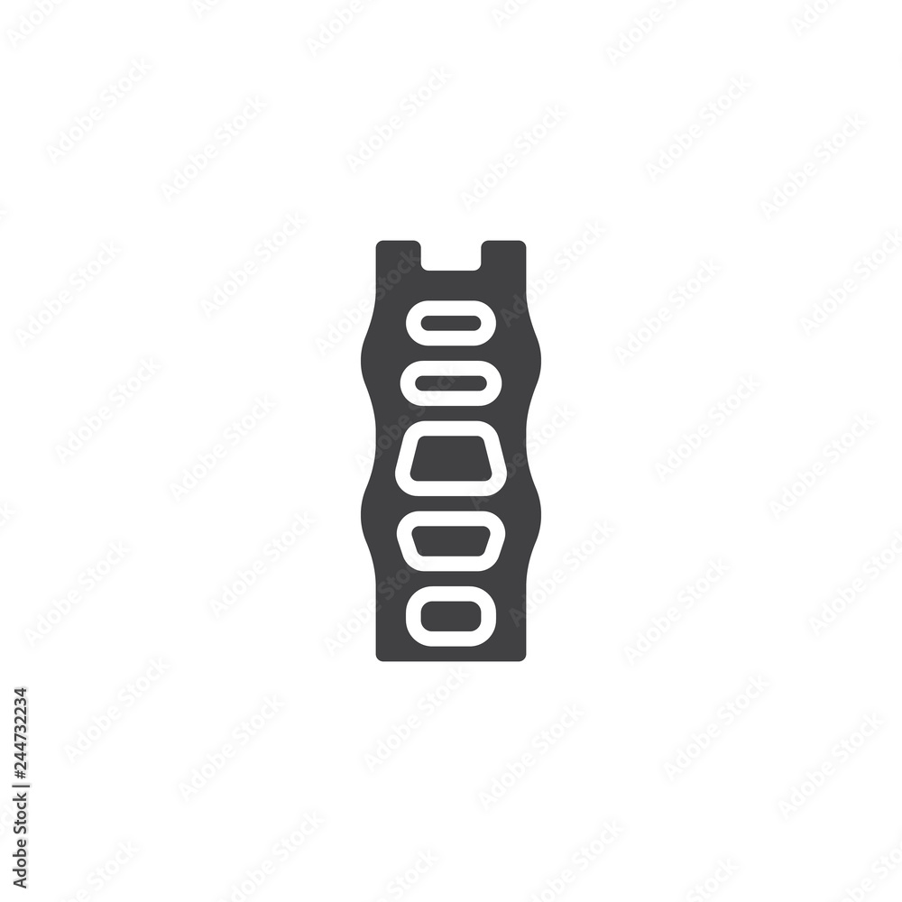 Bacillus bacterium vector icon. filled flat sign for mobile concept and ...