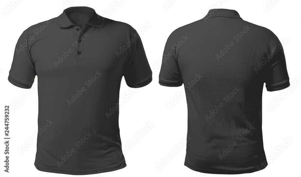 Black Collared Shirt Design Template Stock Photo | Adobe Stock