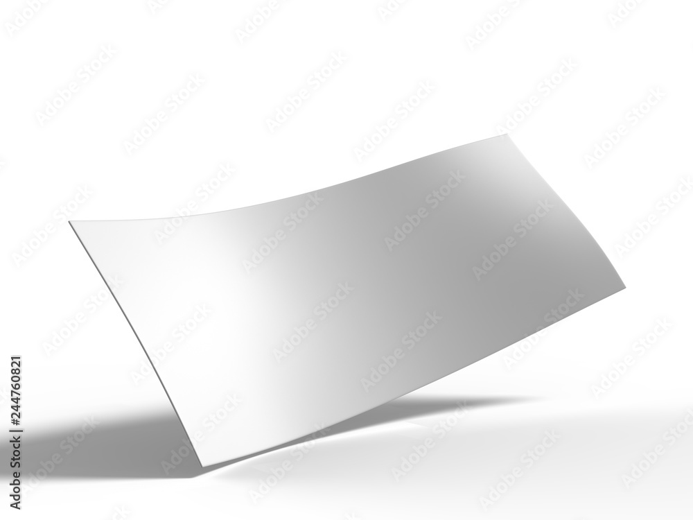 Blank car bumper sticker for print advertisement and mock up. 3d render ...