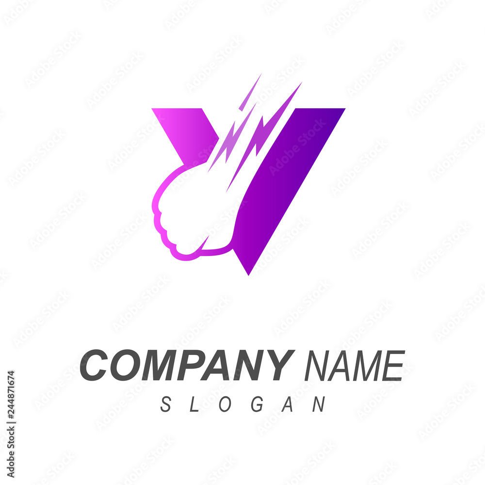 fist letter v logo Stock Vector | Adobe Stock