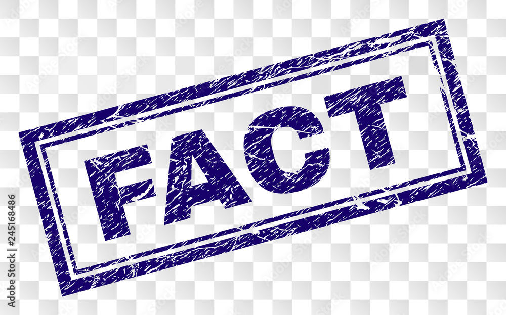 FACT stamp seal imprint with rubber print style and double framed ...