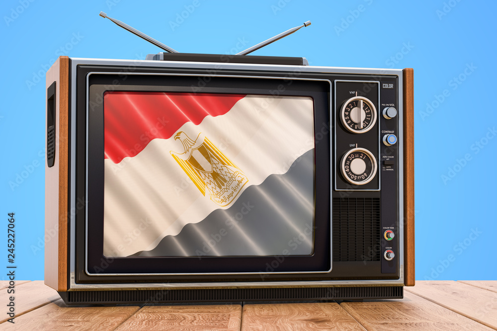 Egyptian Television concept, 3D rendering Stock Illustration | Adobe Stock